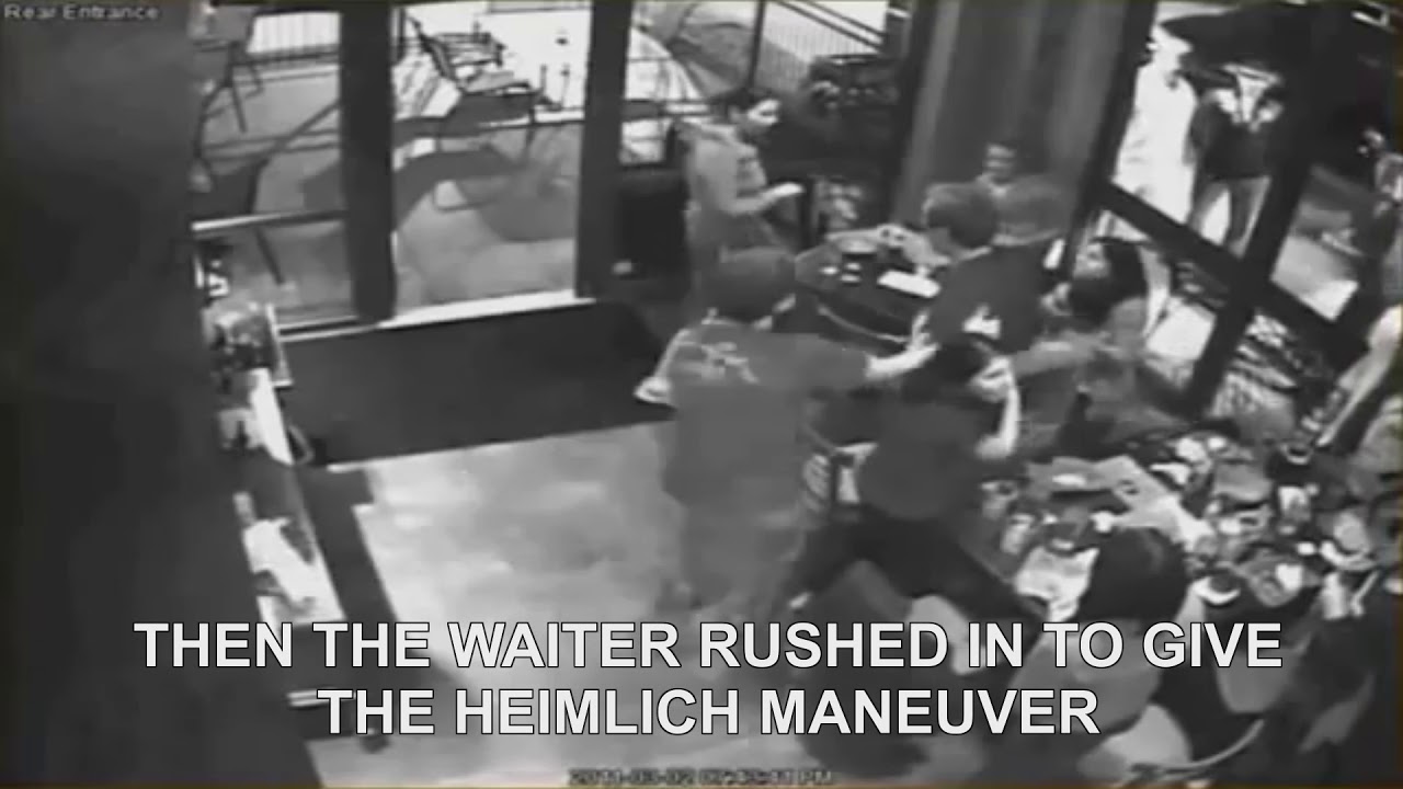 Choking | Saved by Heimlich Maneuver (Abdominal Thrust) - YouTube