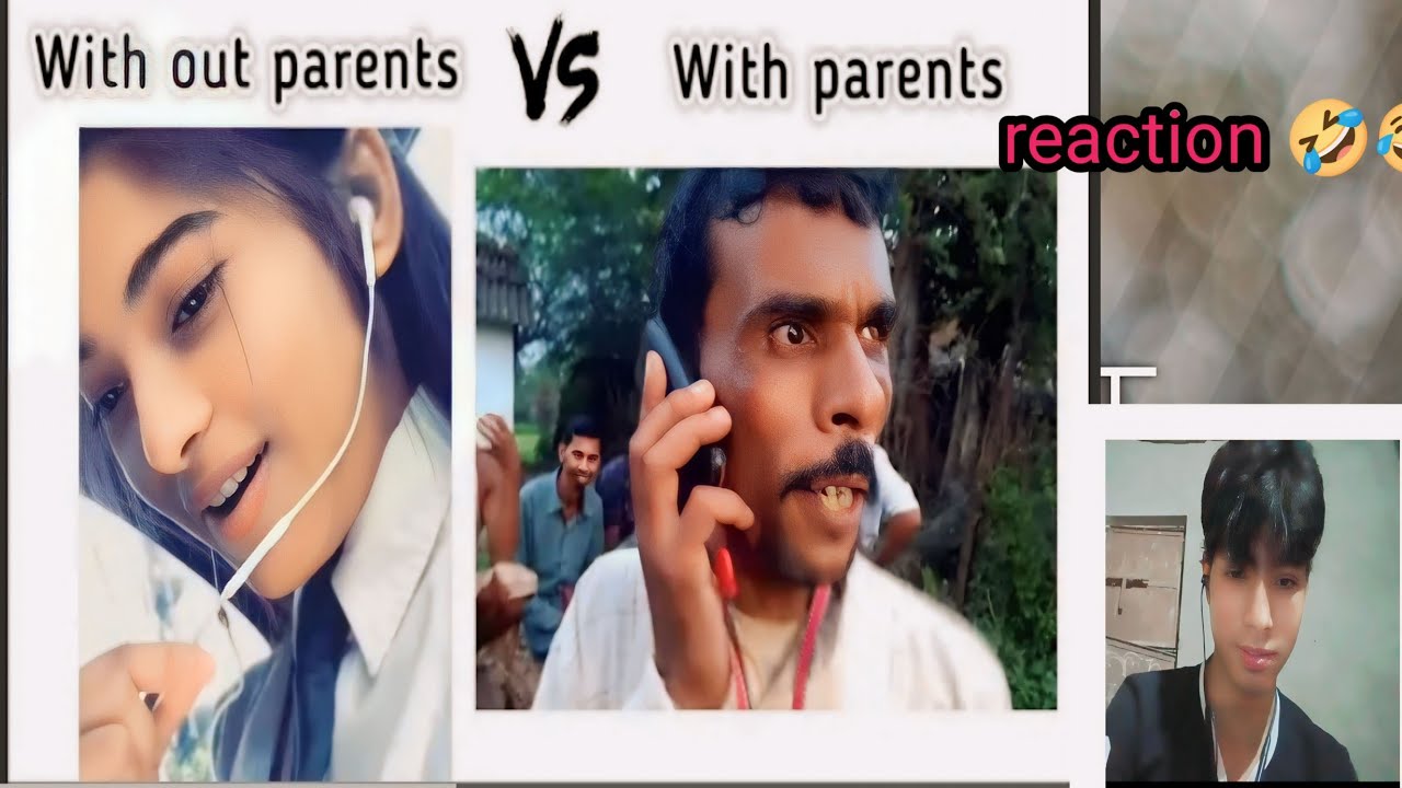 without parents vs with parents((((( 🤣😂😂 reaction video funny video ...
