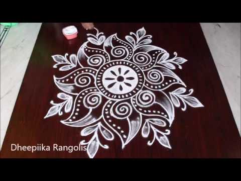 creative freehand muggulu design without dots * simple kolam for ...