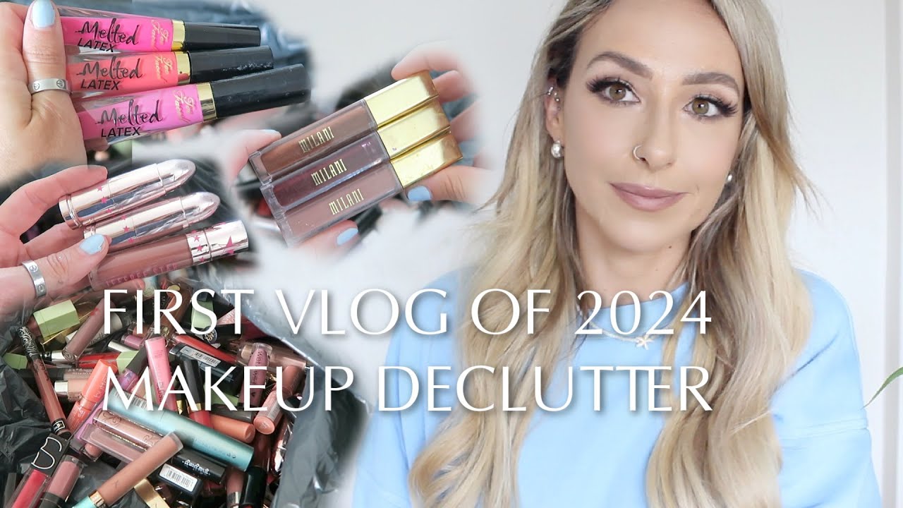 First vlog of the year | Massive makeup declutter - Lipsticks & lip products - YouTube