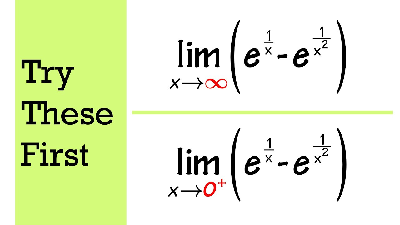 Calculus 1 Harder Good Limit Form Problems Limit Of E 1 x e 1 x 2 calculus-1-harder-good-limit-form-problems-limit-of-e-1-x-e-1-x-2