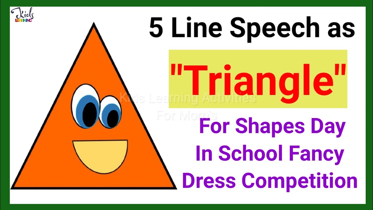 5 Lines Speech On Triangle for KG Classes | Speech On Triangle ...