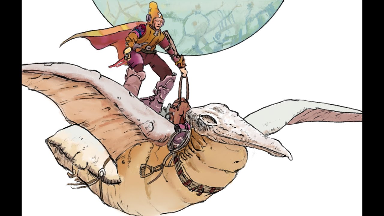 Moebius Drawing On Procreate Arzach - YouTube