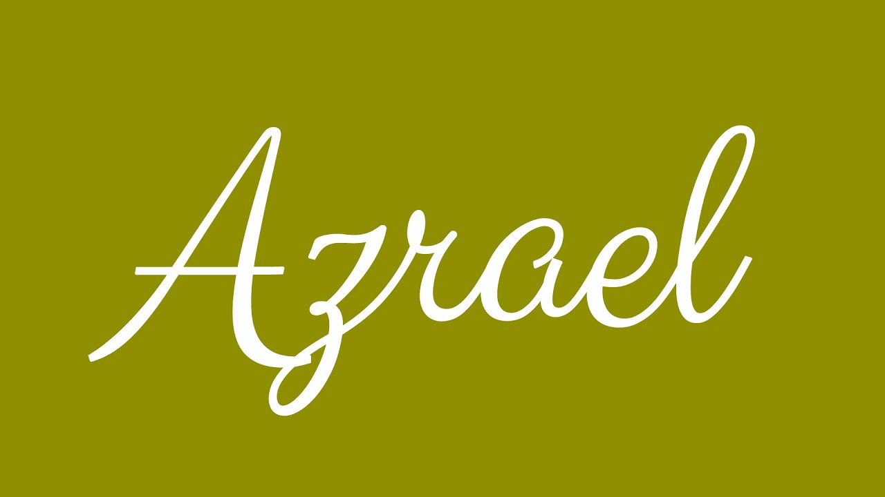 Learn how to Sign the Name Azrael Stylishly in Cursive Writing - YouTube