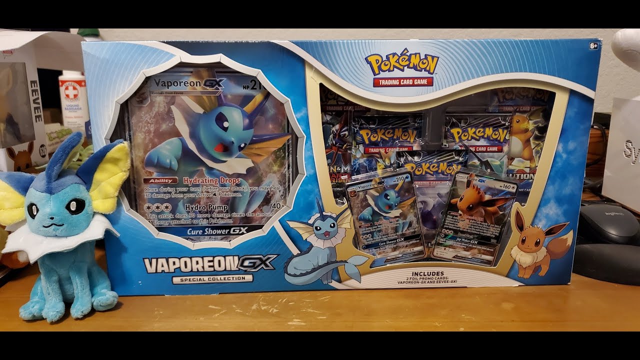 Vaporeon GX Special Collection Unboxing - YouTube