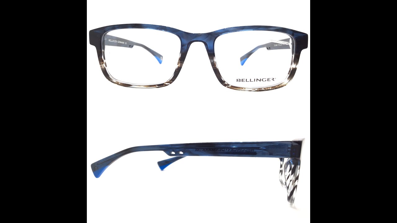 bellinger tomcat blue fade eyeglasses @bernardshearopticians - YouTube