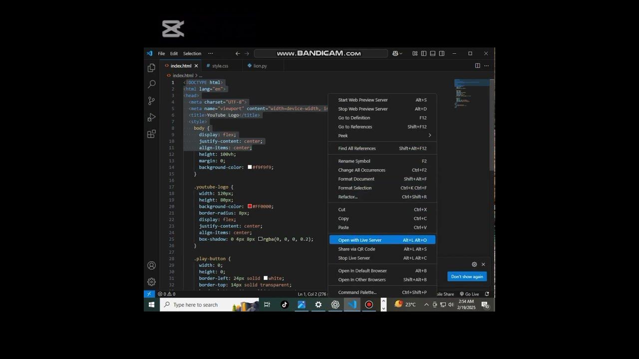 #using html code and create YouTube logo? #trending #html #coder - YouTube