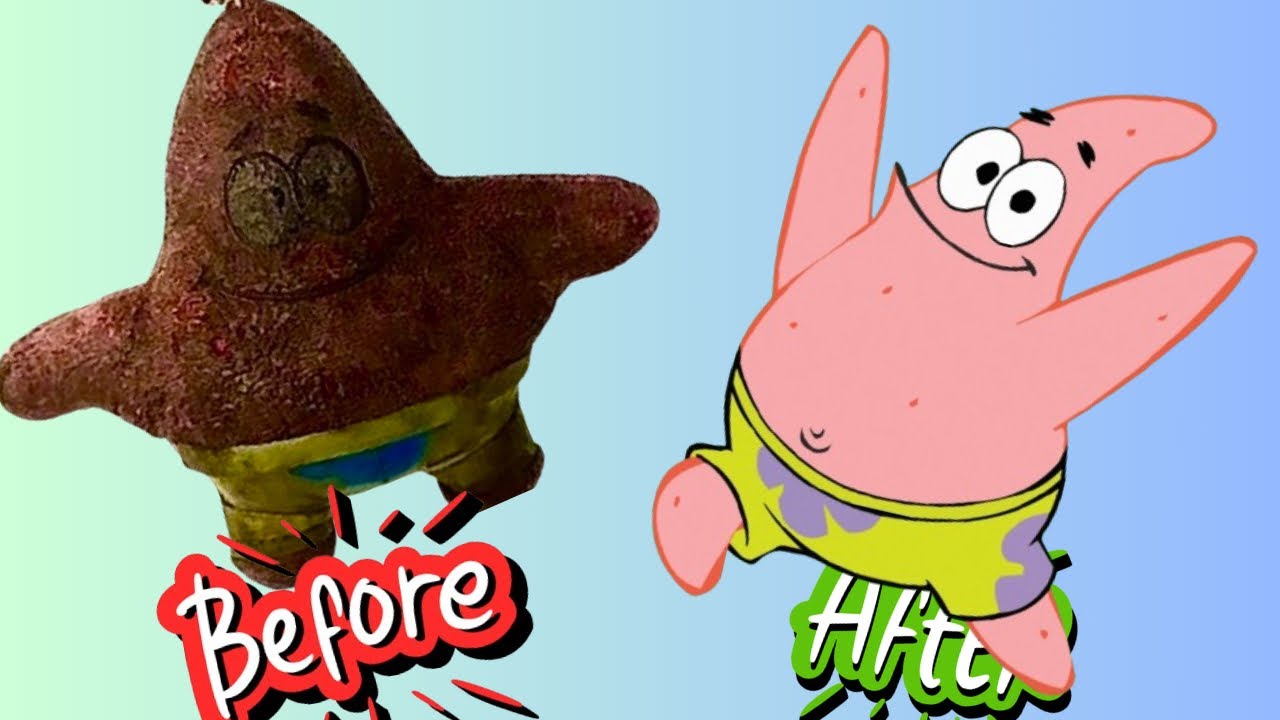 Cleaning the Dirtiest Patrick Star toy from Sponge Bob! 🧽Cleaning ASMR ...