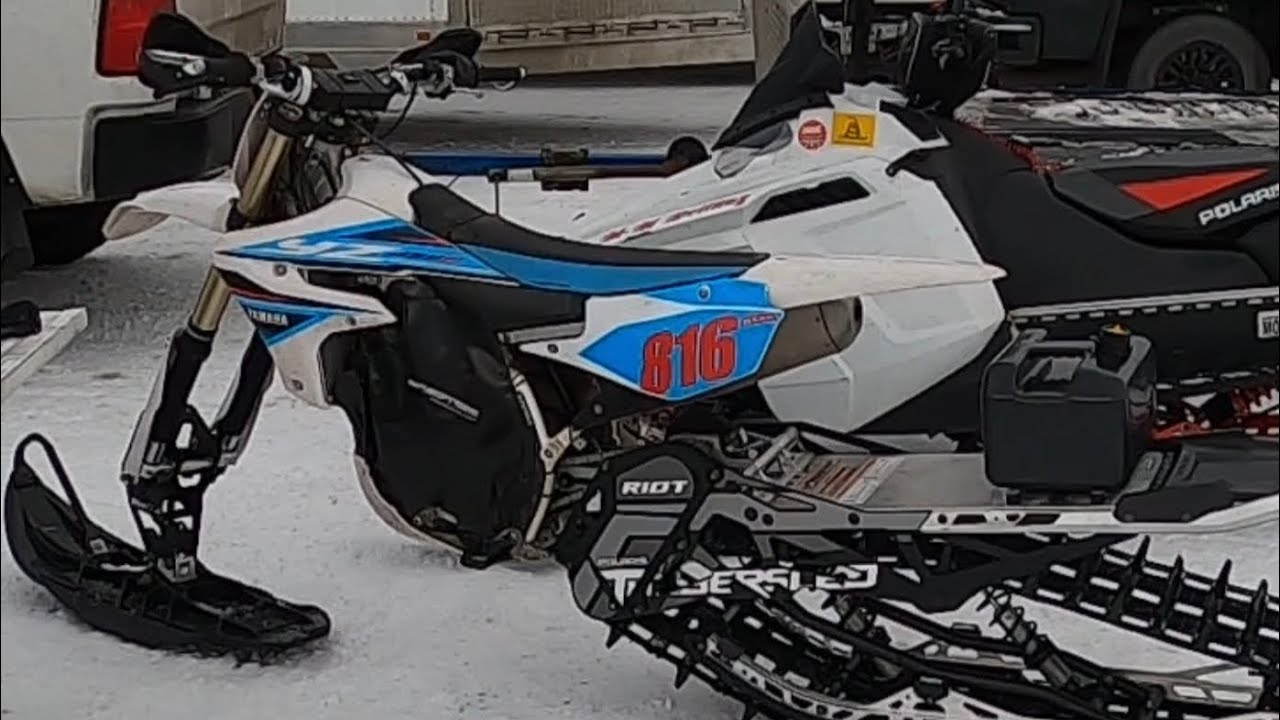Timbersled RIOT 120 S. First time on a snowbike. - YouTube