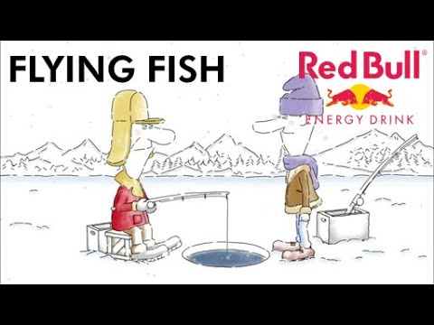 🎣 'FLYING FISH' - 🥤 Red Bull gives you wings. - YouTube