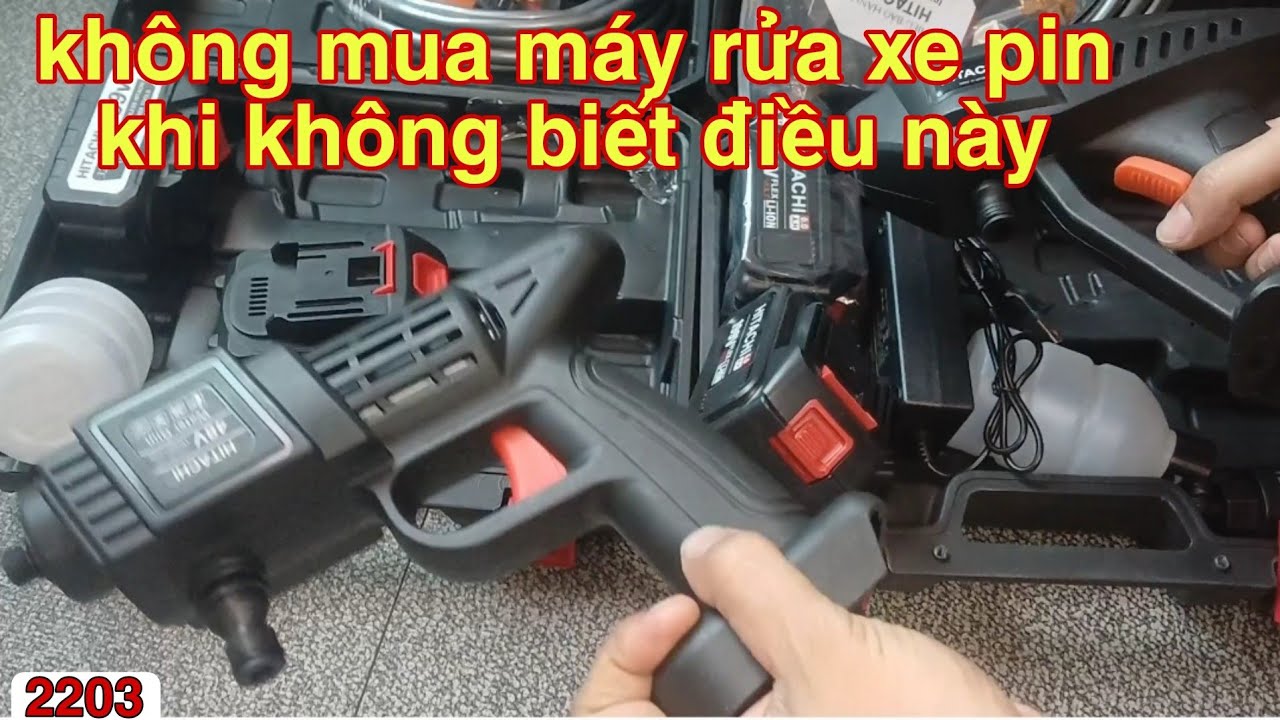 máy rửa xe pin - máy tửa xe mini - máy rửa xe cầm tay - YouTube