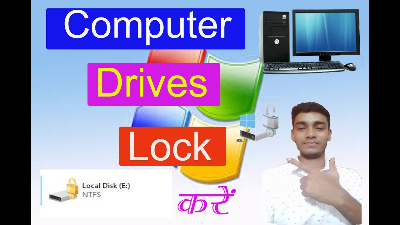 How to Lock Drive in Windows 10. ll Drive C, D, E and F ko Password ke ...