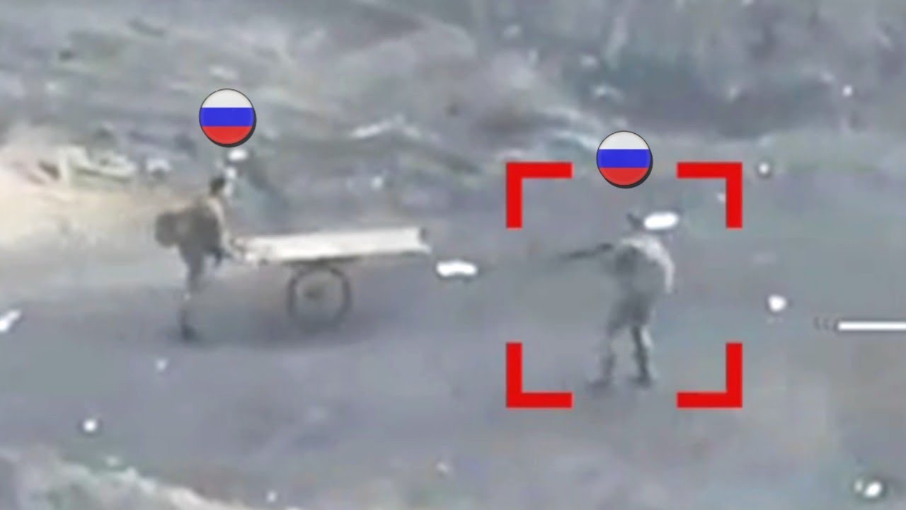 Russian ATVs were destroyed close to the Ukrainian border. - YouTube