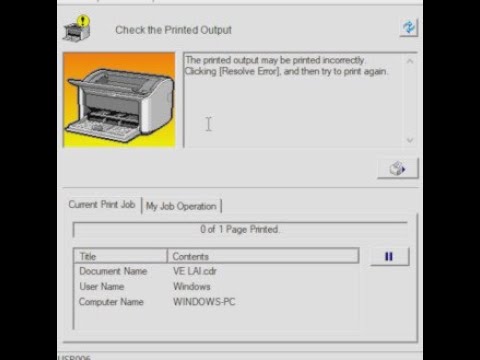 Sửa LBP 2900 lỗi Check the Printed Output (đơn giản trong 5 Phút) - YouTube