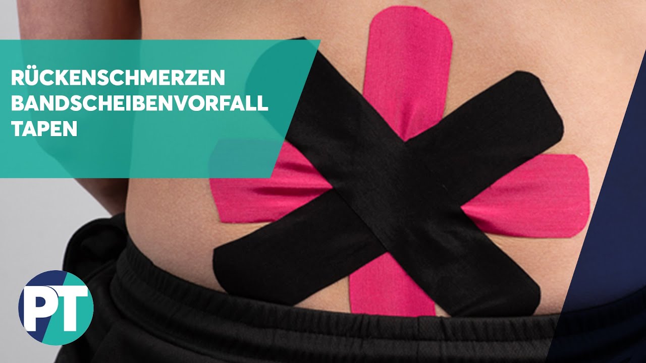 Hernia Lumbalis: unteren Rücken tapen » Anleitung » PhysioTape - YouTube