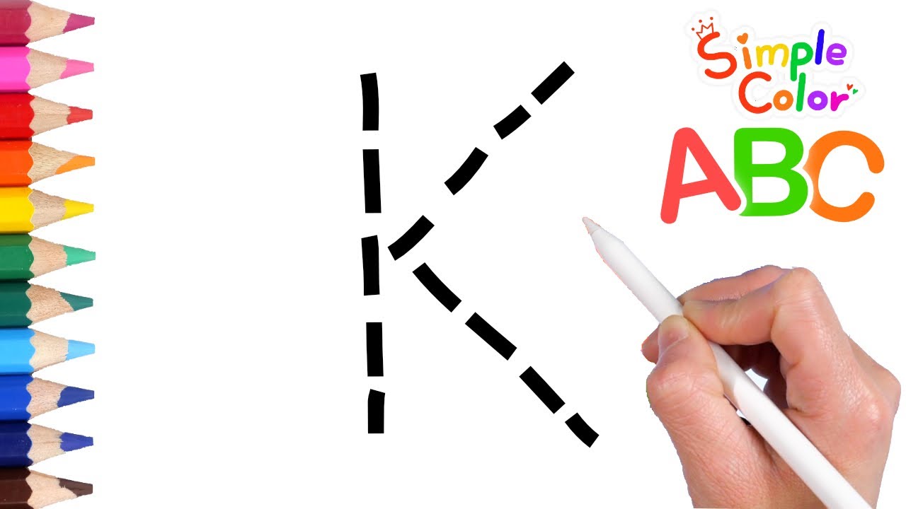 For Kids ABC | Learn A to Z | Learn Alphabet K with Glitter | how to ...