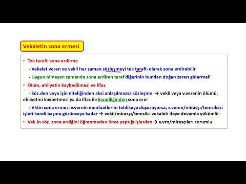 Vekalet Ve Yayım Sözleşmeleri