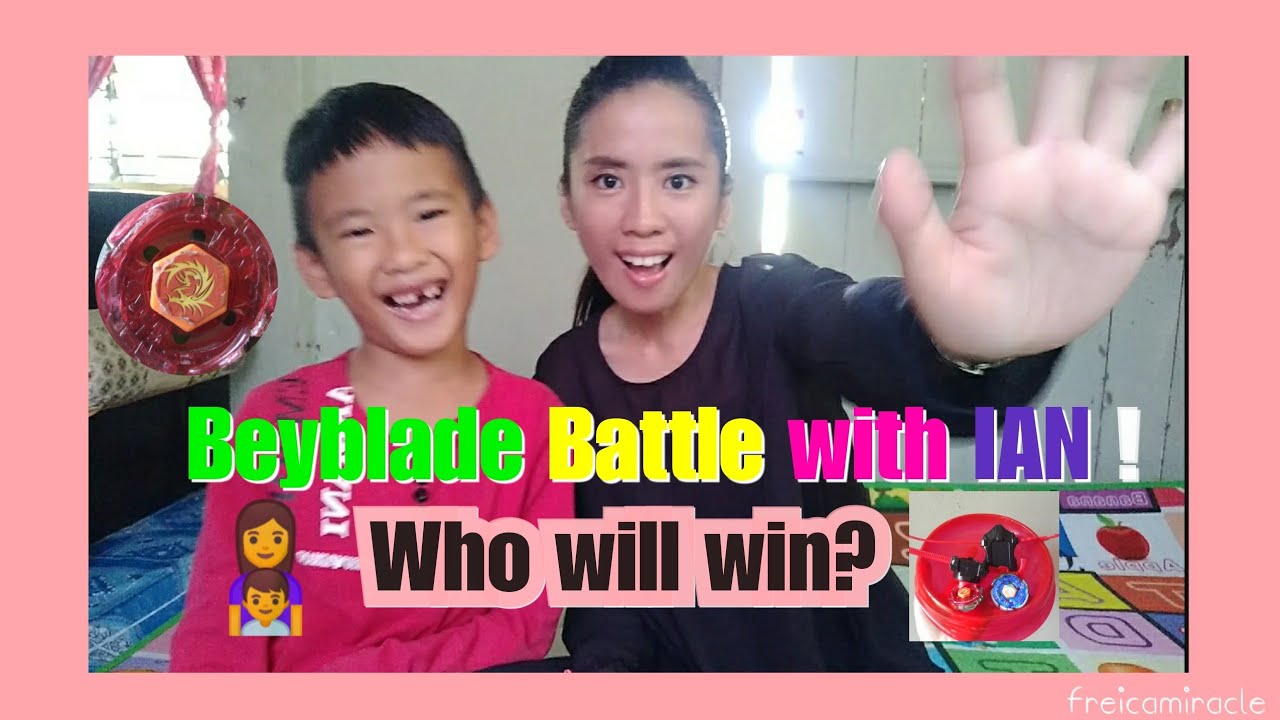 VLOG 13 : WHO WILL WIN ? Beyblade Battle with Ian ! ! - YouTube