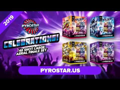 Pyrostar Celebrations 48 Shots Large Aerial Finale Set R 4684 - YouTube