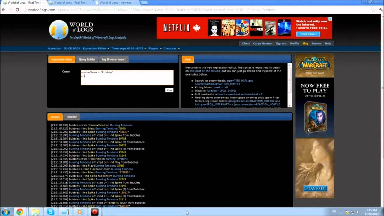 World of Logs Advanced Guide - YouTube