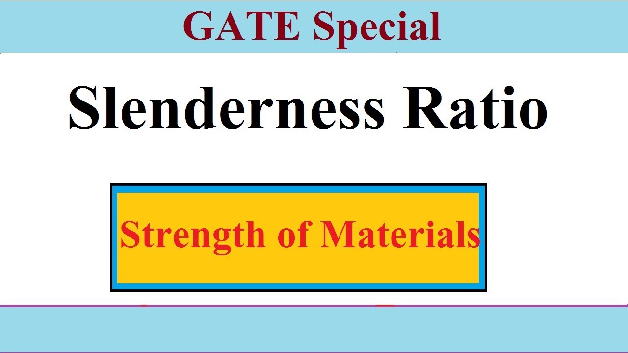 Slenderness Ratio SOM Tutorial-3 GATE Previous Year Question - YouTube