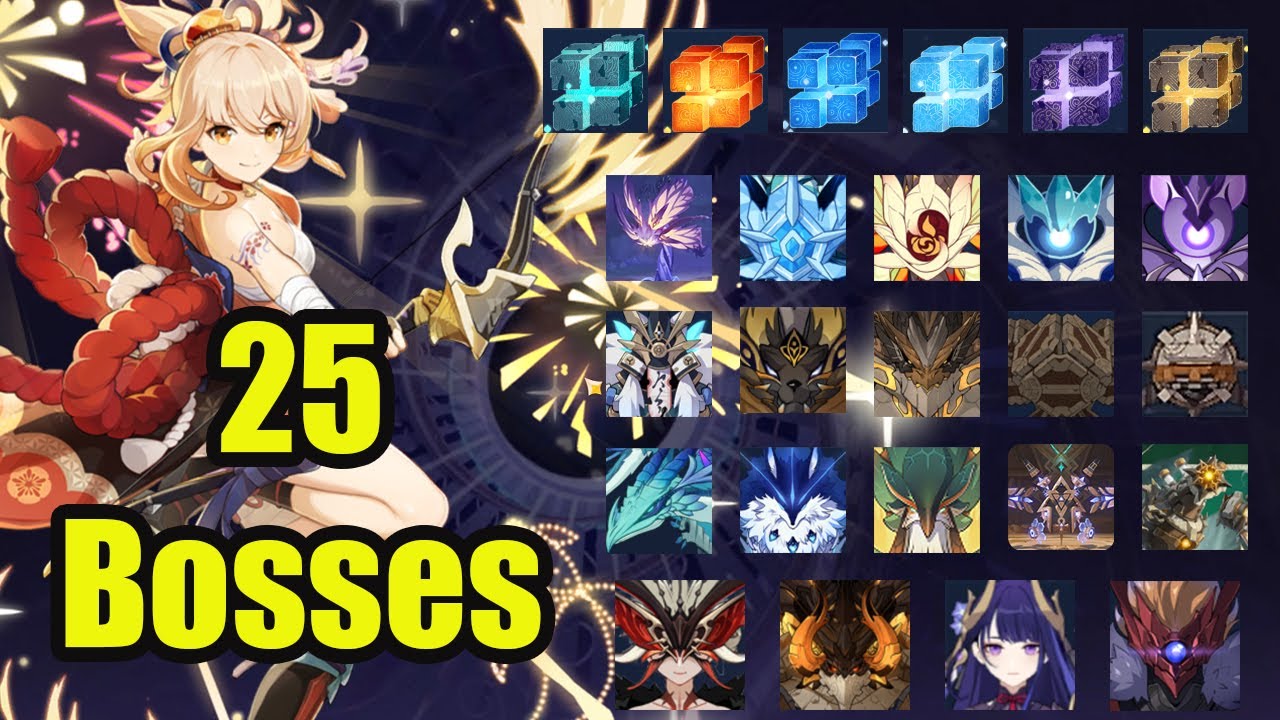 Yoimiya vs all open world boss\ weekly boss & mono pyro\ vape team ...