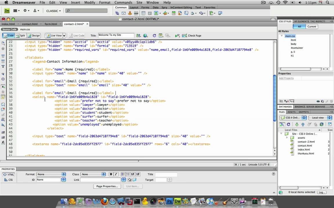 (06/14) Labeling Input Elements With HTML Label Tag - Accessible Form ...