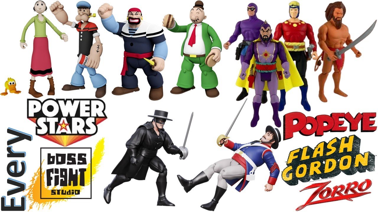 Every Boss Fight Studio Power Stars Popeye, Flash Gordon, Zorro - YouTube