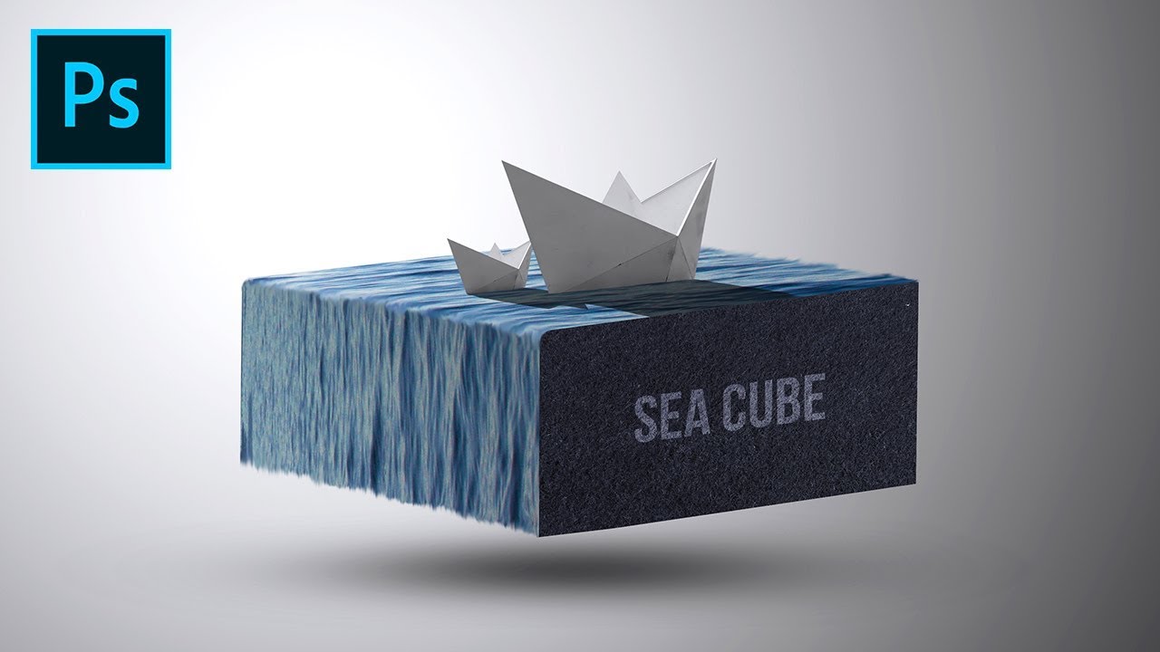 SEA CUBE - Photoshop 3D Manipulation Tutorial - YouTube