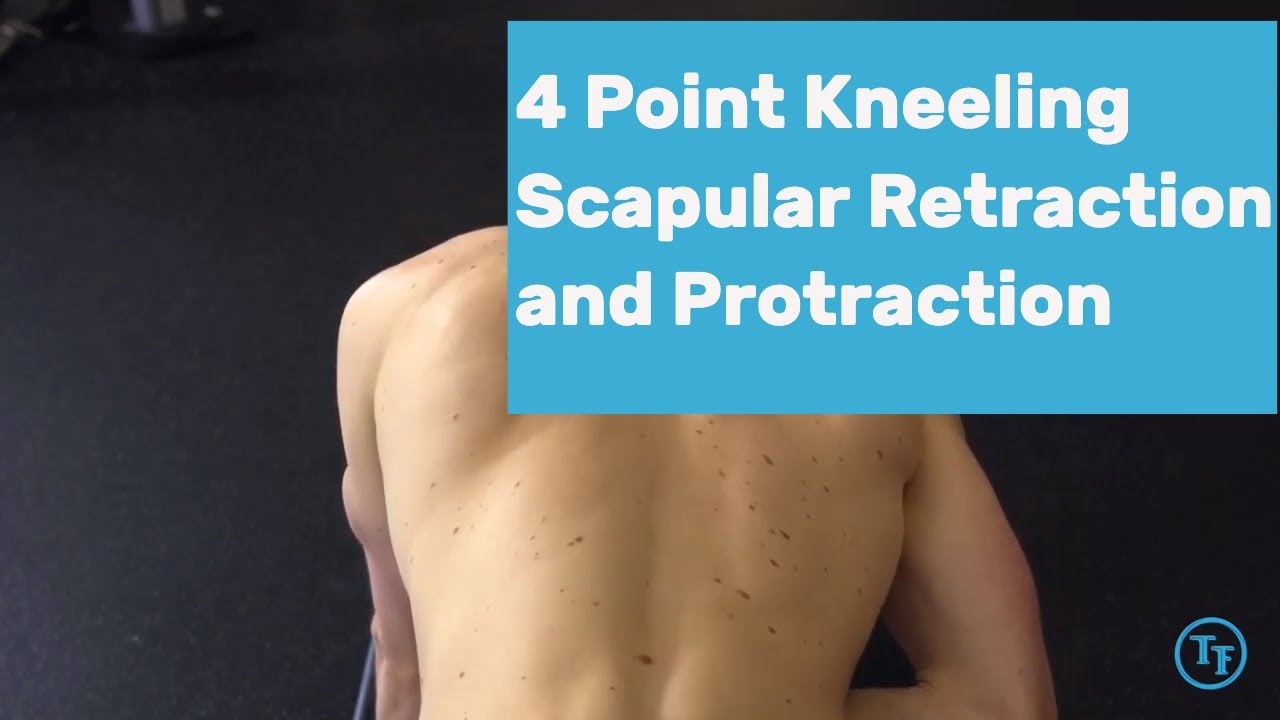How to do a 4 Point Kneeling Scapular Retraction and Protraction - YouTube