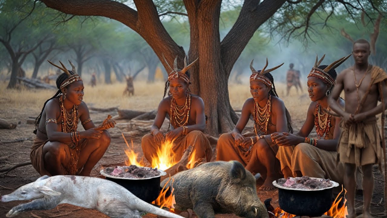 Cooking in the Wild: Hadzabe Tribe's Culinary Skills : Hadza land - YouTube