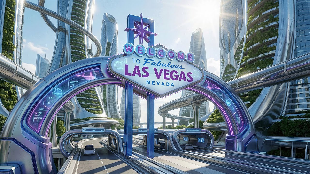 Futuristic Las Vegas 4K Cinematic | 12 Hours Deep Future Garage for ...