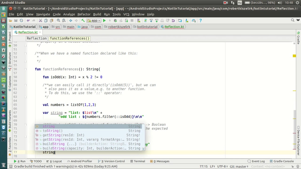 Android Kotlin Tutorial 183 Reflection Function References Youtube
