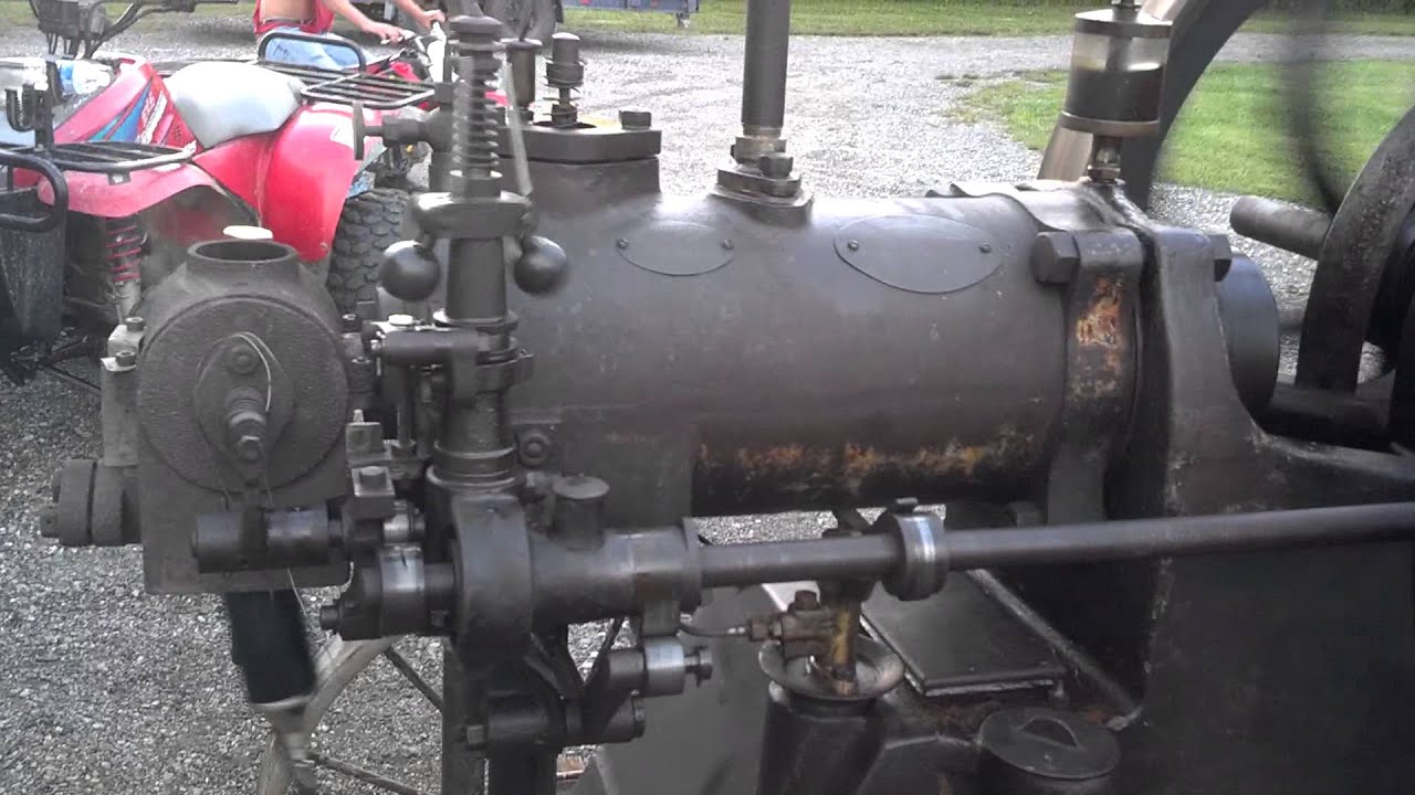 7 hp Allen hot bulb oil engine - YouTube