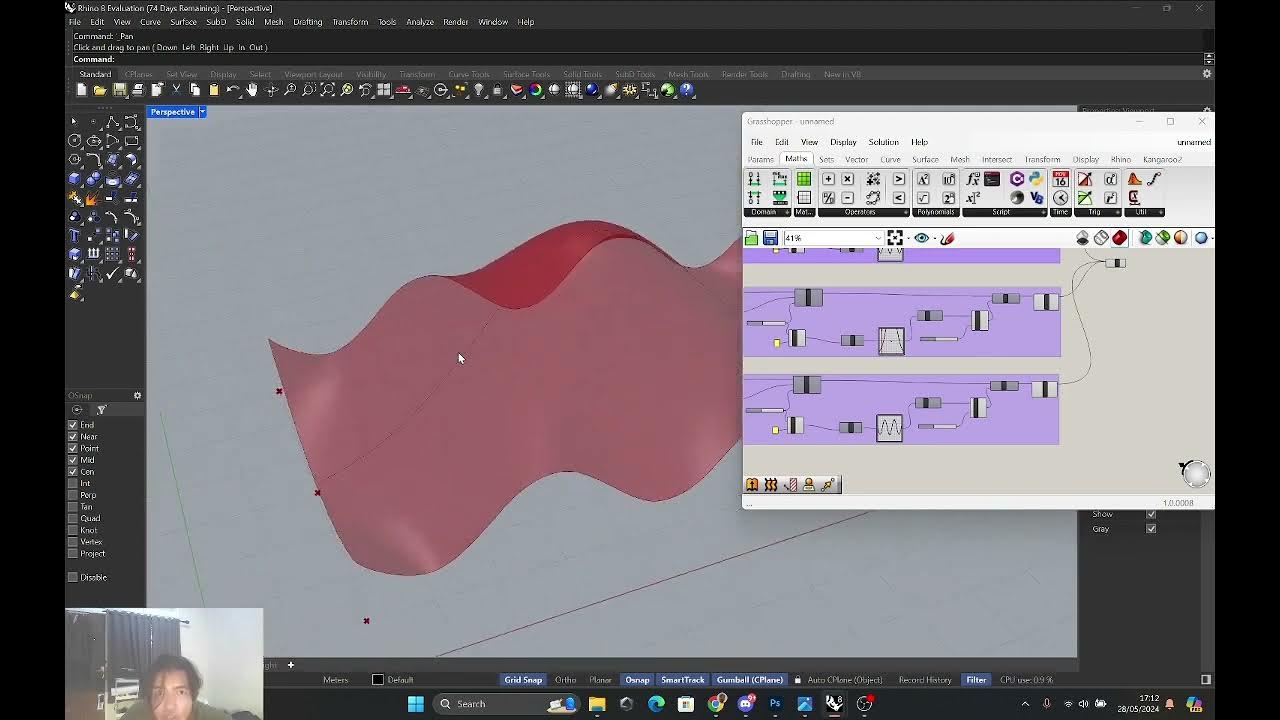 TUGAS RHINO GRASSHOPER #3 PEMBUATAN SRUFACE GRAPH MAPPER - YouTube