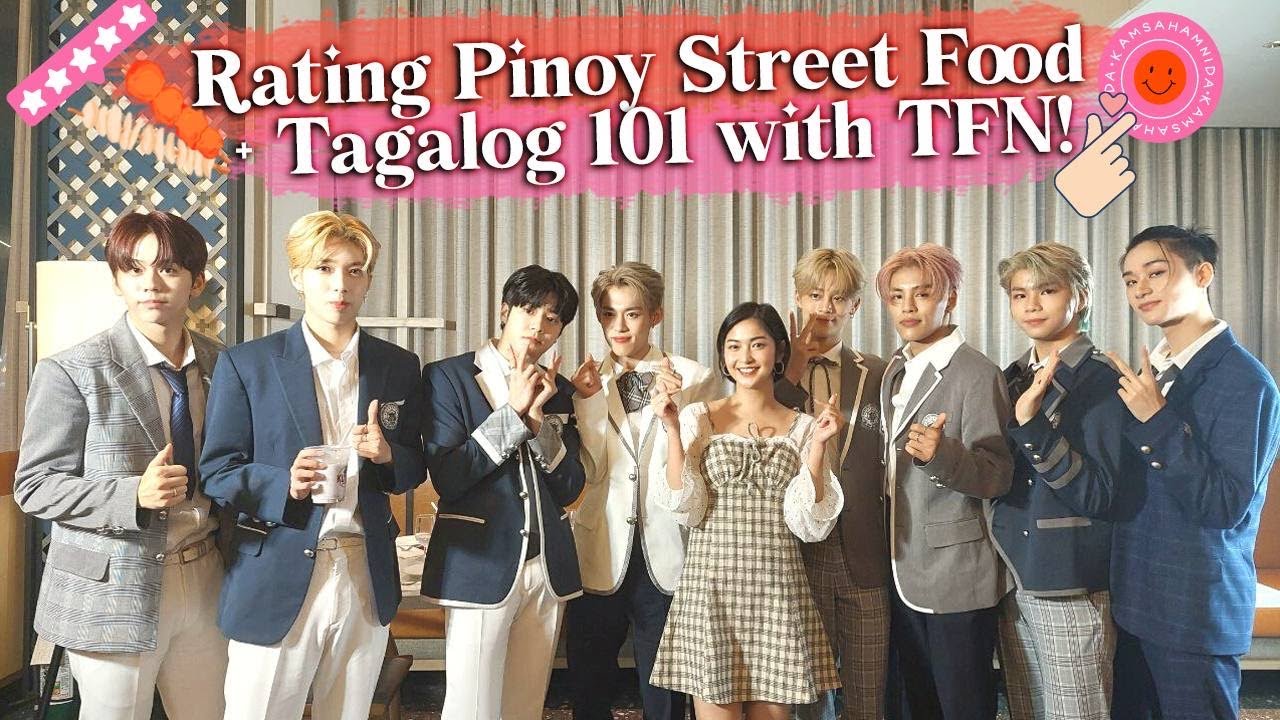 RATING PINOY STREET FOOD + TAGALOG 101 with TFN | Charlie Dizon - YouTube