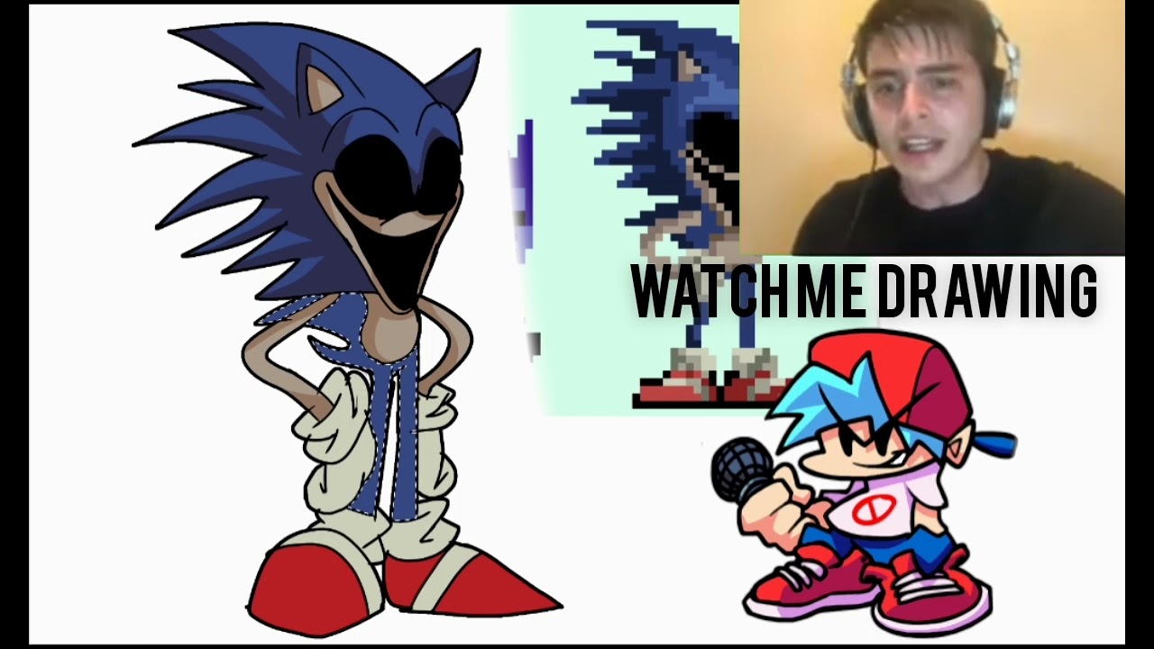 how i make Sonic.Exe art Concept Mod idea - YouTube