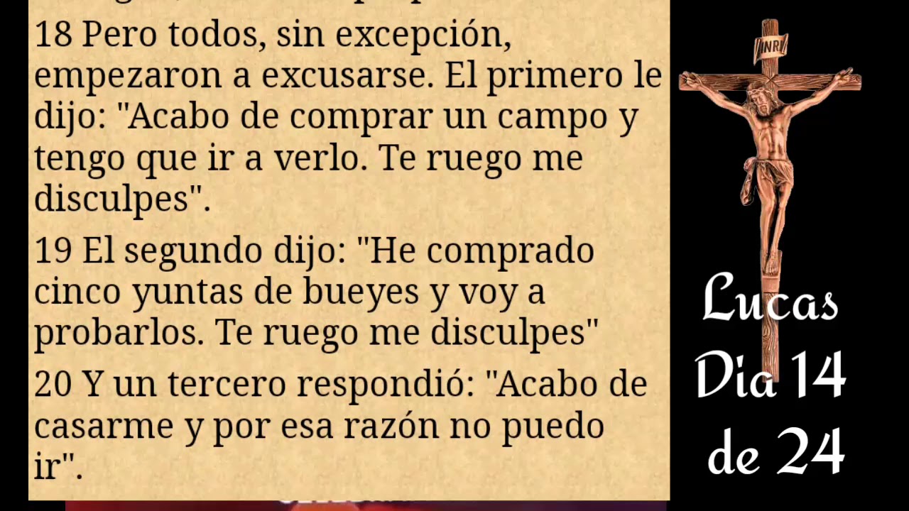 14 Diciembre Lucas Capitulo 14 Biblia del Pueblo de Dios *LEER,ESCUCHAR ...
