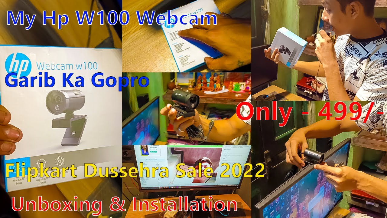 Hp W100 Webcam Unboxing || Hp W100 Webcam Imstallation || Hp W100 Webcam Only 499 Dussehra Sale ...