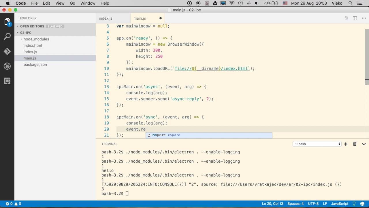 Main And Renderer Process Communication In Electron Youtube