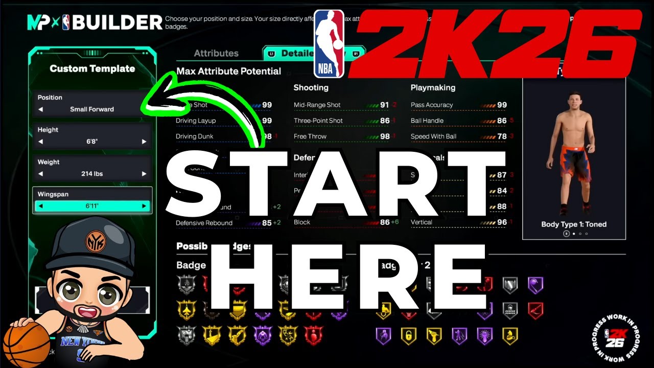 MyPlayer STARTER GUIDE BEGINNER GUIDE NBA 2K26 - Best How to BUILDER ...