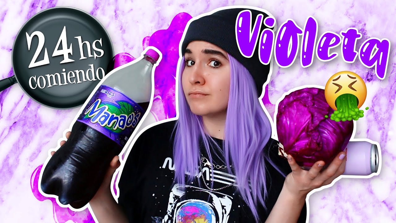 ¡24 HORAS COMIENDO VIOLETA!! 💜😱 Argentina - YouTube