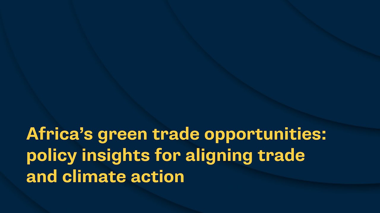 Africa’s green trade opportunities policy insights for aligning trade ...