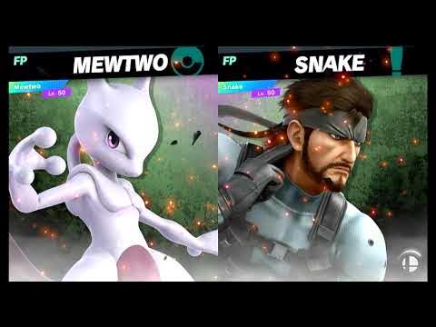 Super Smash Bros Ultimate Amiibo Fights – 9pm Poll Mewtwo vs Snake - YouTube