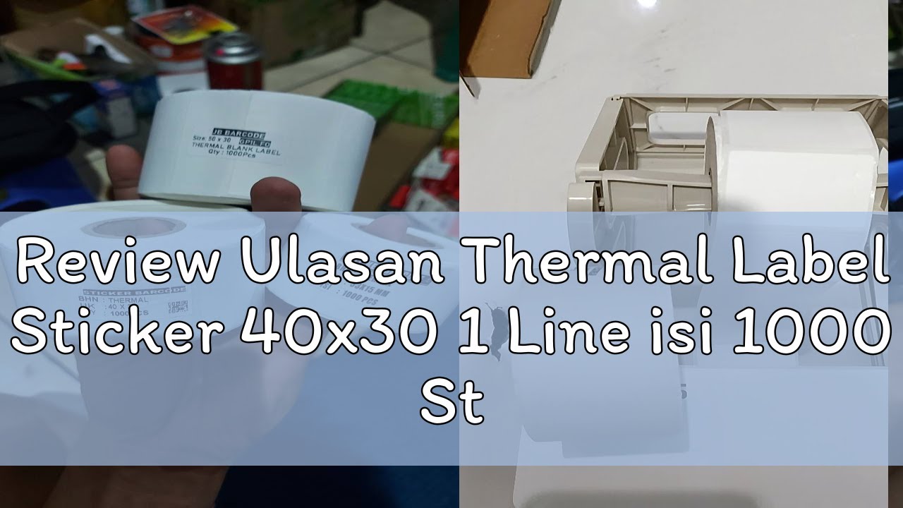 Review Ulasan Thermal Label Sticker 40x30 1 Line isi 1000 Stiker ...