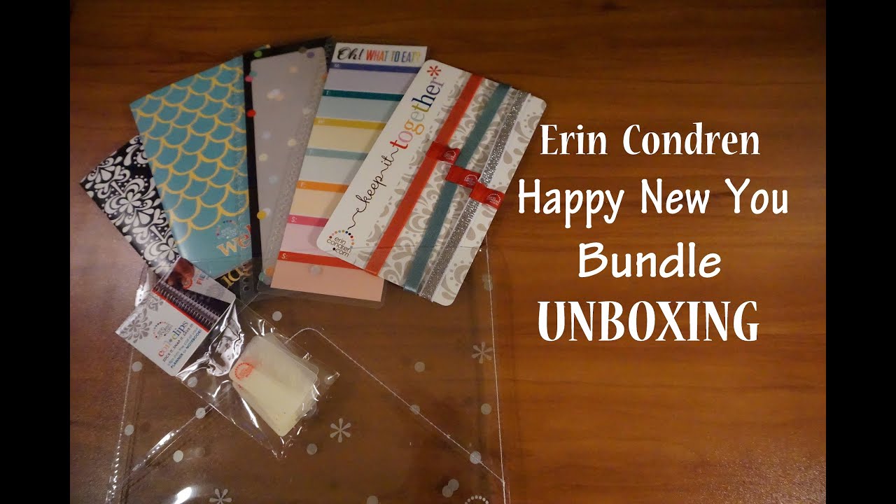 The Erin Condren Happy New You Bundle Unboxing - YouTube