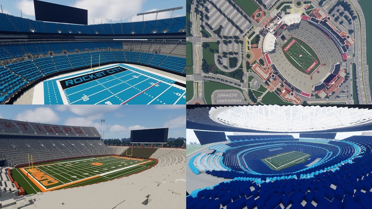 Minecraft Stadiums - Unfinished Builds | 42 Pineapples | Clemson, Texas ...