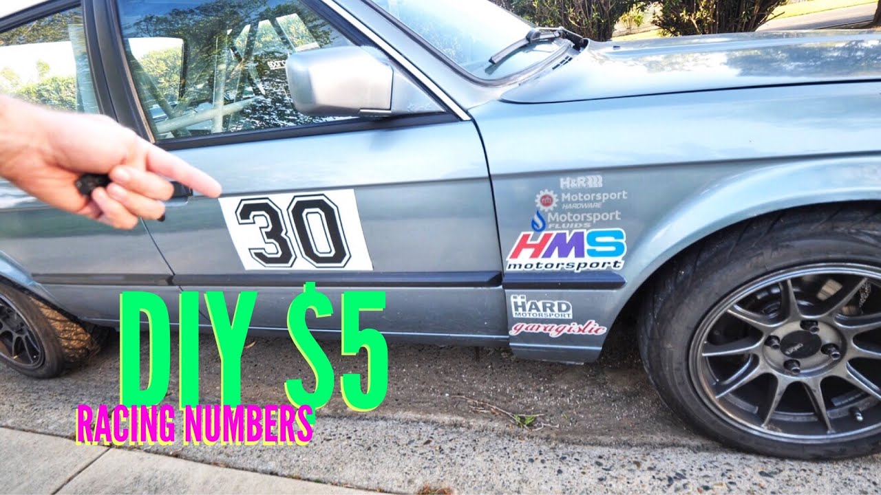 $5 DIY CUSTOM RACING NUMBERS - YouTube