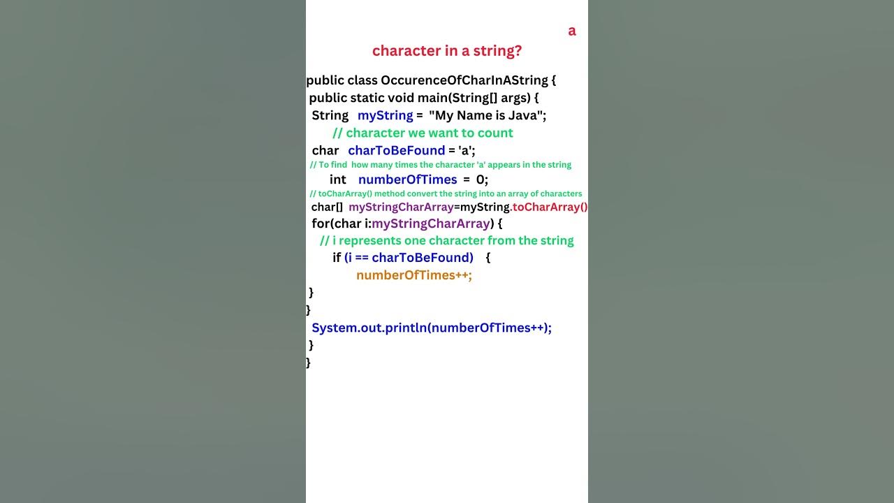 Find Occurrence Of A Character In A String Selenium Java Youtube