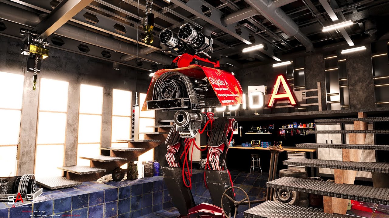 hard surface toturial [hunting robot E04] - YouTube